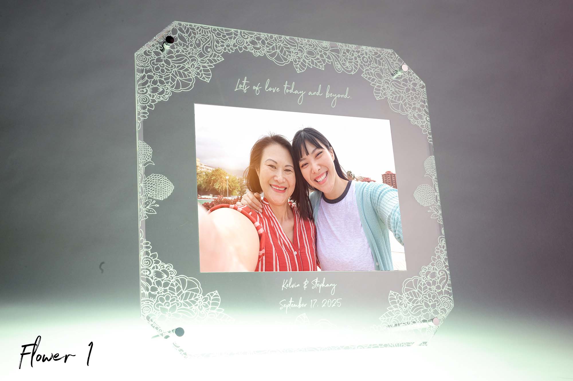 Acrylic Photo Frame Flower 1 – Acrylic Singapore