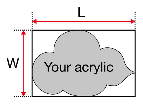 Tinted Blue Acrylic Laser-cut Custom Shape – Acrylic Singapore