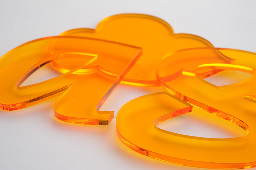 Tinted Orange Acrylic Laser-cut Custom Shape – Acrylic Singapore